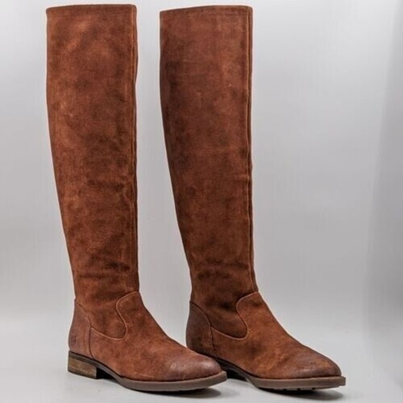 Born | Shoes | Born Women Borman Br05026 Brown Suede Knee High Boots Sz ...